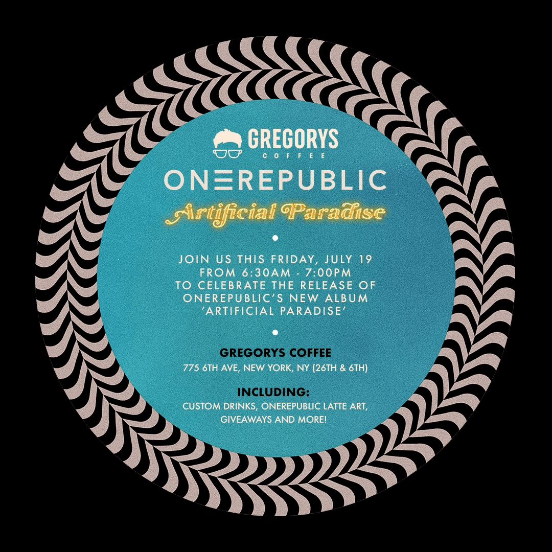 Exclusive OneRepublic Pop-Up Event at Gregorys Coffee!
